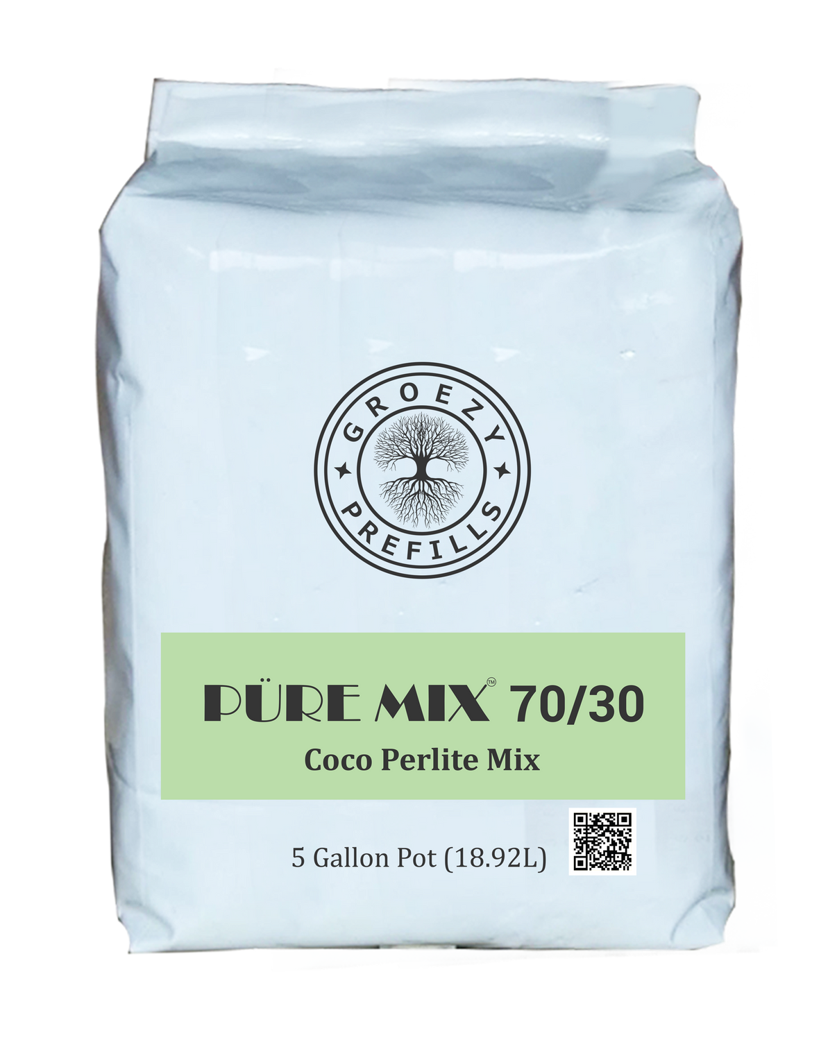 GroEzy™ 5 Gallon Prefilled w/70/30 Coco Perlite Grow Bag – The Coco Depot